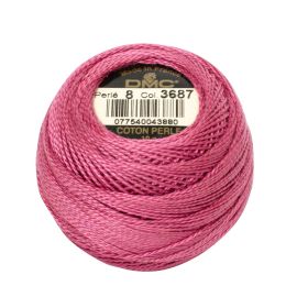Fil Coton perlé n°8 DMC 3687 Vin de Framboise Rose - Univers Broderie