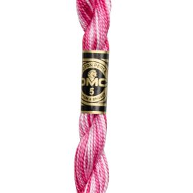 Fil Coton perlé n°5 DMC 48 Rose indien ombré - Univers Broderie