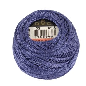 Fil Coton perlé n°8 DMC 32 Bleu Brimbelle - Univers Broderie
