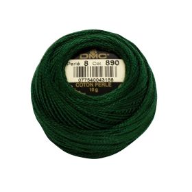 Fil Coton perlé n°8 DMC 890 Vert forêt noire - Univers Broderie