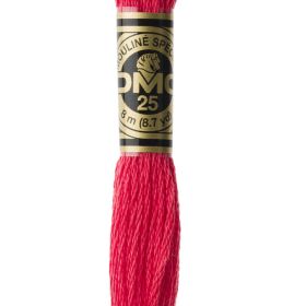 Fil à broder mouliné DMC coloris 3801 Rouge Tulipe - Univers Broderie