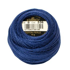 Fil Coton perlé n°8 DMC 336 Bleu indigo - Univers Broderie