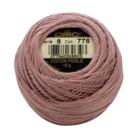 Fil Coton perlé n°8 DMC 778 Rose poivrée - Univers Broderie