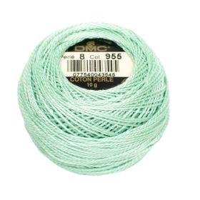 Fil Coton perlé n°8 DMC 955 Vert pâle - Univers Broderie