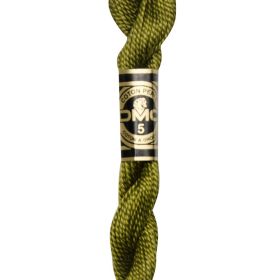 Fil Coton perlé n°5 DMC 730 Kaki - Univers Broderie