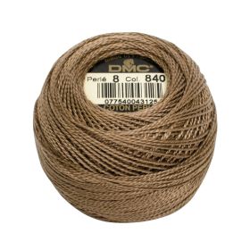 Fil Coton perlé n°8 DMC 840 Brun Racine - Univers Broderie