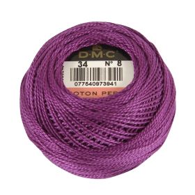 Fil Coton perlé n°8 DMC 34 Orchidée violet - Univers Broderie