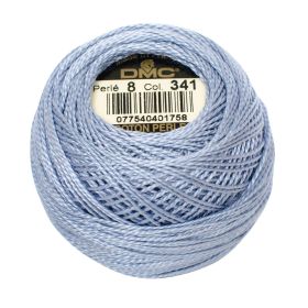 Fil Coton perlé n°8 DMC 341 Bleu Hortensia - Univers Broderie