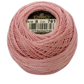 Fil Coton perlé n°8 DMC 761 Rose Aurore - Univers Broderie