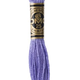 Fil à broder mouliné DMC coloris 155 Mauve - Univers Broderie