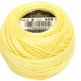 Fil Coton perlé n°8 DMC 445 Jaune Soufre - Univers Broderie