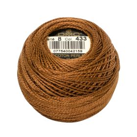 Fil Coton perlé n°8 DMC 433 Marron chocolat - Univers Broderie