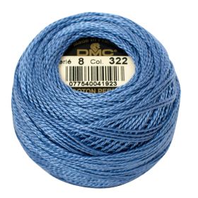 Fil Coton perlé n°8 DMC 322 Bleu de Delft - Univers Broderie