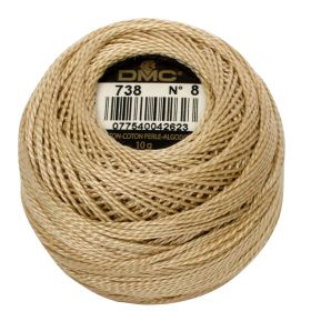 Fil Coton perlé n°8 DMC 738 Marron Sahara - Univers Broderie