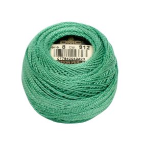 Fil Coton perlé n°8 DMC 912 Vert menthe à l'eau - Univers Broderie