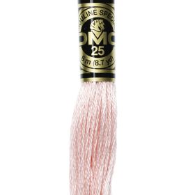 Fil à broder mouliné DMC coloris 3713 Quartz Rose - Univers Broderie