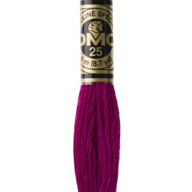 Fil à broder mouliné DMC coloris 915 Rose Magenta Foncé - Univers Broderie
