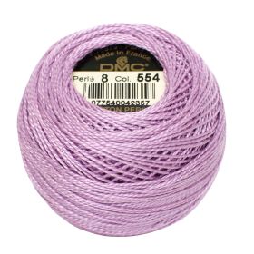Fil Coton perlé n°8 DMC 554 Violet pastel - Univers Broderie