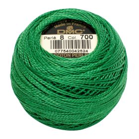 Fil Coton perlé n°8 DMC 700 Vert prairie - Univers Broderie