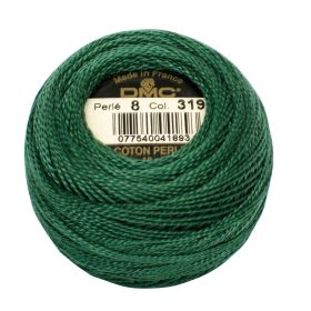 Fil Coton perlé n°8 DMC 319 Ombre verte - Univers Broderie