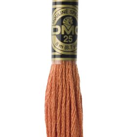 Fil à broder mouliné DMC coloris 3776 Marron Nougatine - Univers Broderie