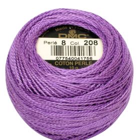 Fil Coton perlé n°8 DMC 208 Pensée - Univers Broderie