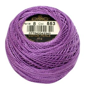 Fil Coton perlé n°8 DMC 553 Améthyste violette - Univers Broderie