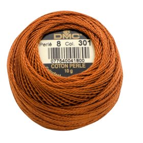 Fil Coton perlé n°8 DMC 301 Marron Écureuil - Univers Broderie