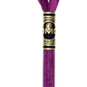 Fil DMC Effet Lumière à broder 317W E718 Grenat Rosé