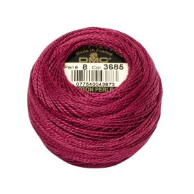 Fil Coton perlé n°8 DMC 3685 Violet Dahlia Noir - Univers Broderie