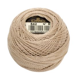 Fil Coton perlé n°8 DMC 842 Cordage beige - Univers Broderie