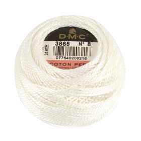 Fil Coton perlé n°8 DMC 3865 Blanc Edelweis - Univers Broderie