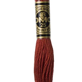 Fil à broder mouliné DMC coloris 918 Brun Palissandre - Univers Broderie