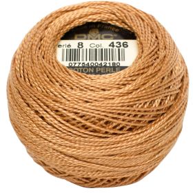 Fil Coton perlé n°8 DMC 436 Marron teddy - Univers Broderie