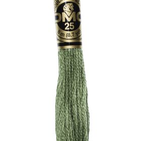 Fil à broder mouliné DMC coloris 3363 Vert Romarin - Univers Broderie