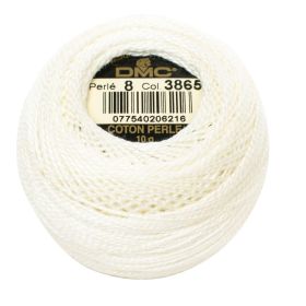 Fil Coton perlé n°12 DMC 3865 Blanc Edelweis- Univers Broderie