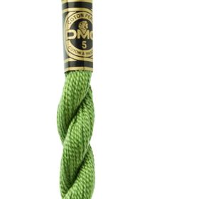 Fil Coton perlé n°5 DMC 3347 Vert scarabée - Univers Broderie