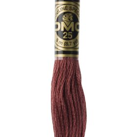 Fil à broder mouliné DMC coloris 3858 Brun Rosé - Univers Broderie