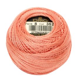 Fil Coton perlé n°8 DMC 352 Rose Saumon - Univers Broderie