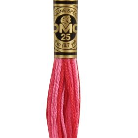 Fil à broder mouliné dégradé DMC coloris 107 Rose passion ombrée ...