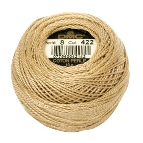 Fil Coton perlé n°8 DMC 422 Marron chêne clair - Univers Broderie