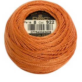Fil Coton perlé n°8 DMC 922 Orange terracotta - Univers Broderie