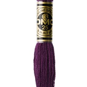 Fil à broder mouliné DMC coloris 154 Prune - Univers Broderie